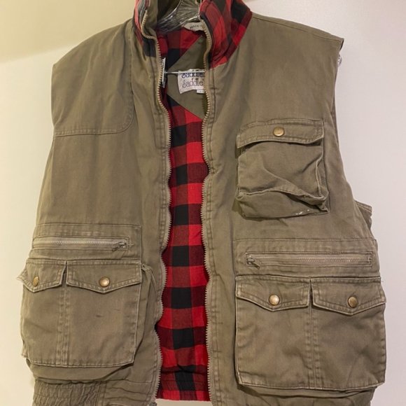 Jackets & Coats | Saddlebrook Vintage Canvas Flannel Reversible Cargo ...